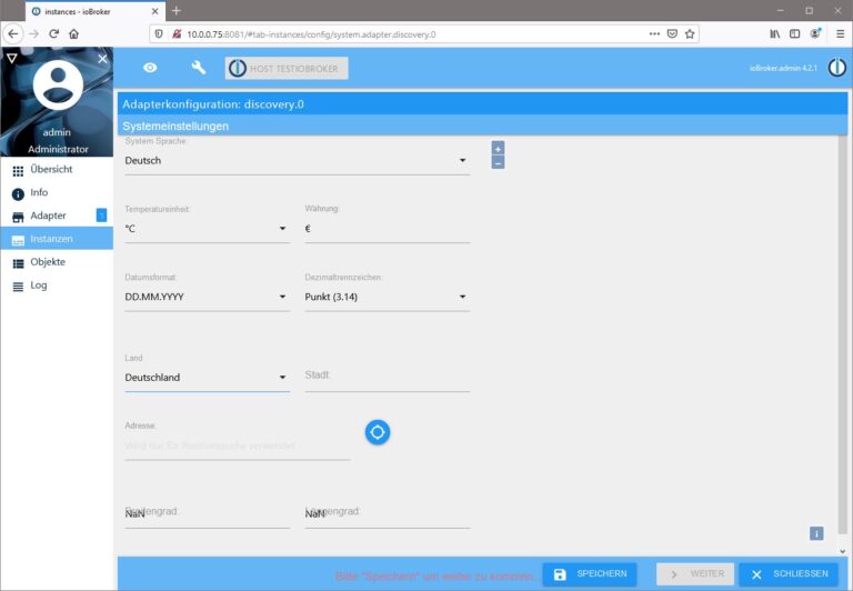 SmartHome Teil 1 - ioBroker Installation und Config » IoTspace.dev
